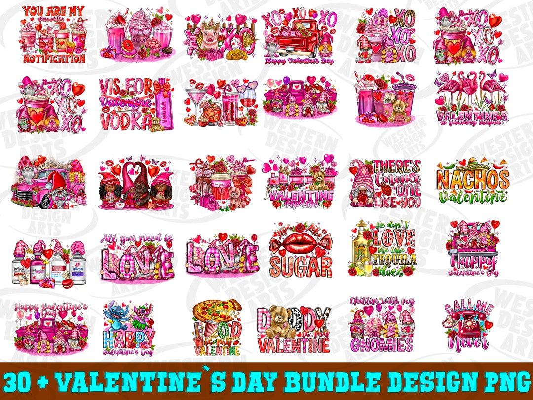30 Valentines Bundle Png, Valentine Png, Valentine's Day Png ...