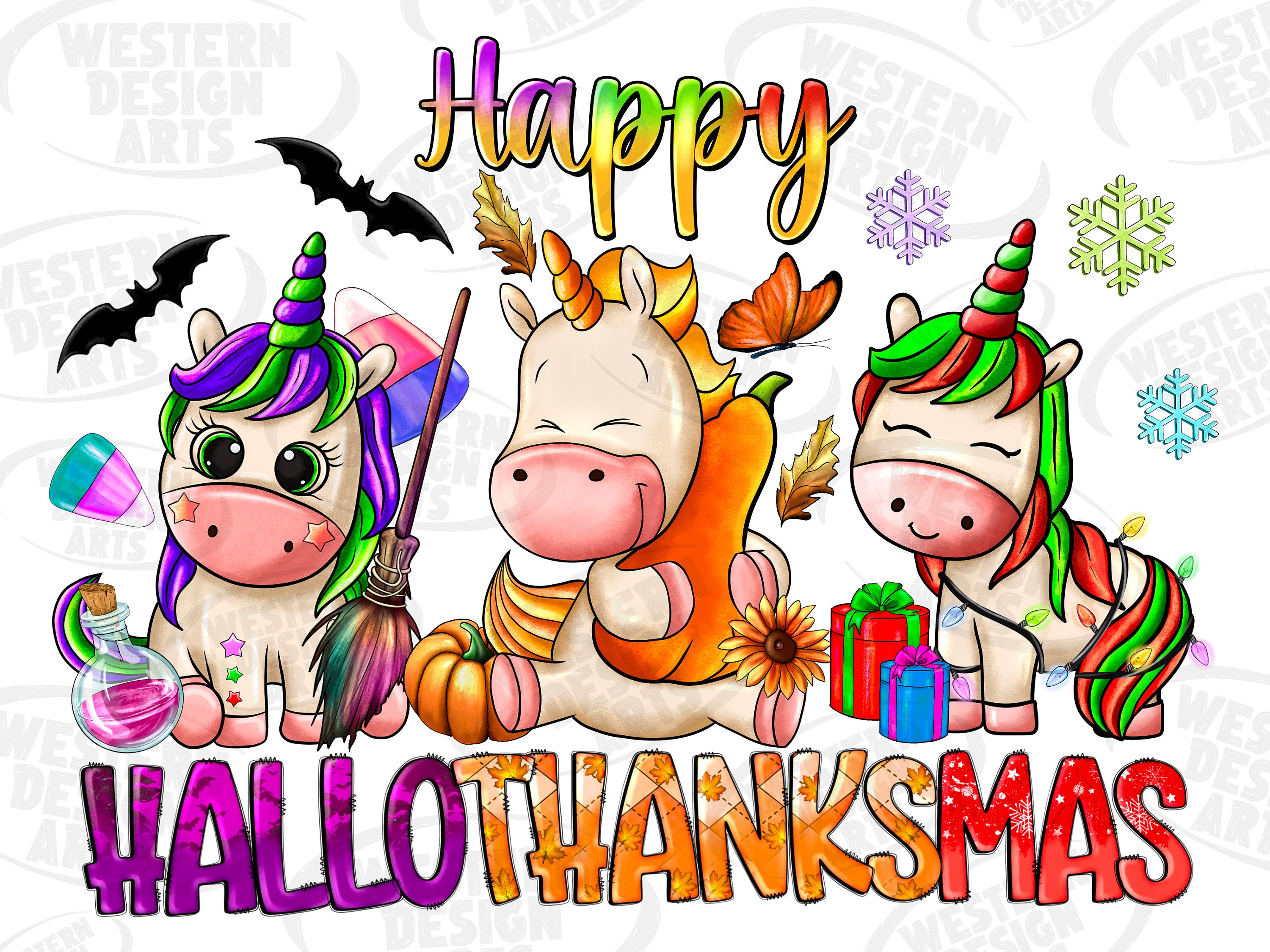 Happy Hallothanksmas PNG Clipart Fall PNG Png Christmas - Etsy