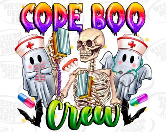 Boo Boo Crew PNG Sublimation Design,nurse Halloween,ghost Nurse With ...