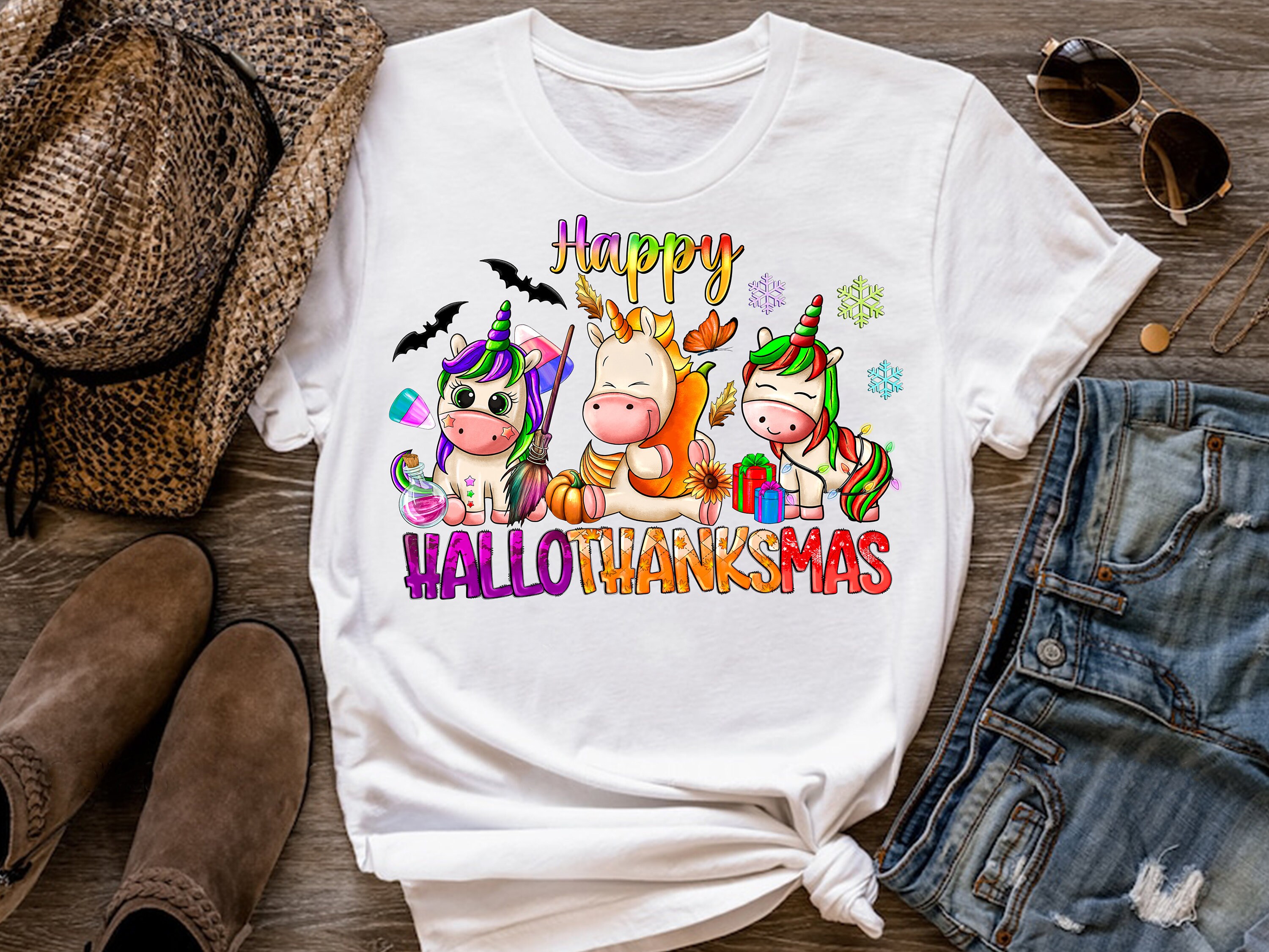 Happy Hallothanksmas PNG Clipart Fall PNG Png Christmas - Etsy