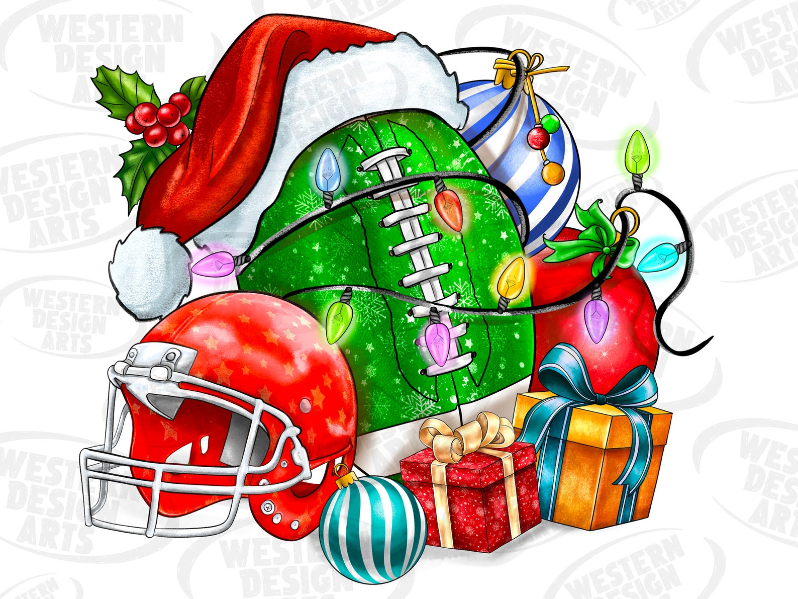 Christmas Football Png, Christmas Png, American Football Png, Sport Png ...