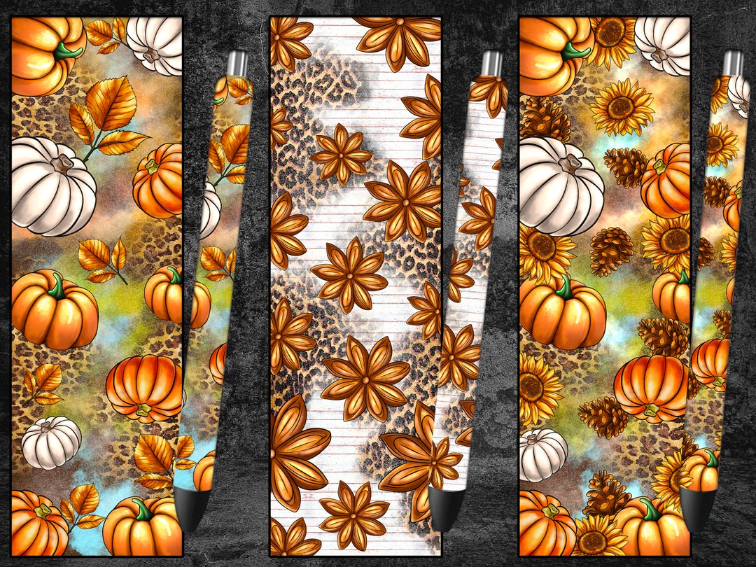 Fall Pen Wrap Png Sublimation Design, Fall Png, Pumpkin Png, Fall Pen ...
