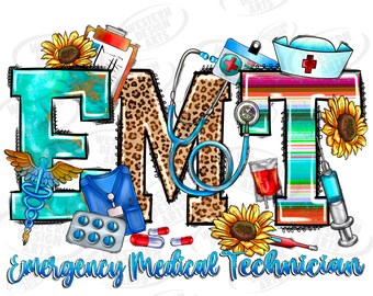 EMT Emergency Medical Technician Png Sublimation Design Download ...