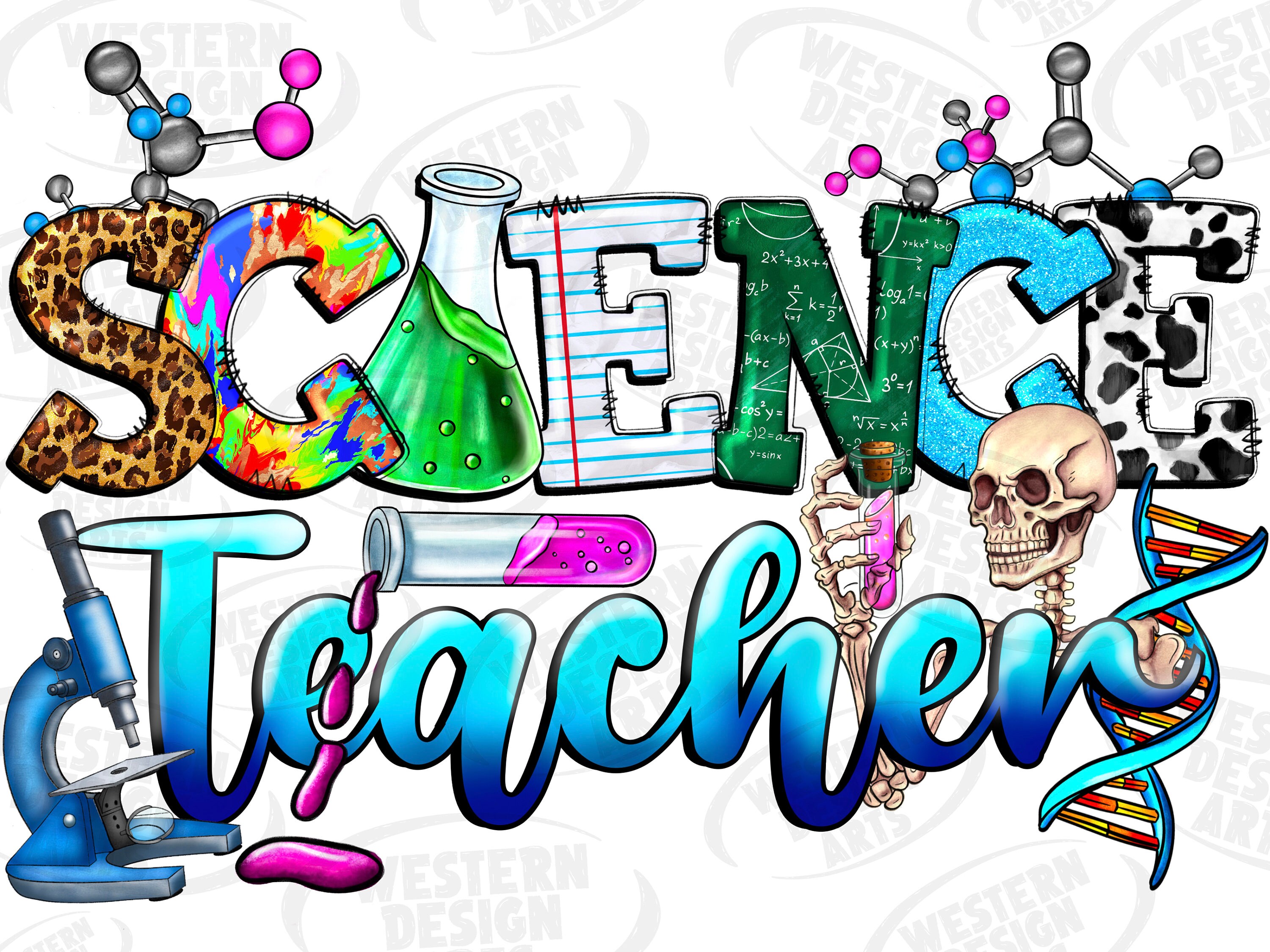 Science Teacher Png Sublimation Design Dowload Teacher's - Etsy