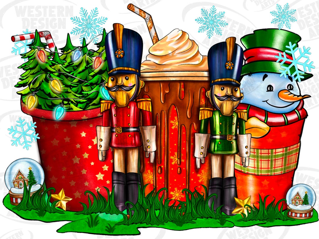 Nutcracker Coffee Cups Png Sublimation Design Download - Etsy