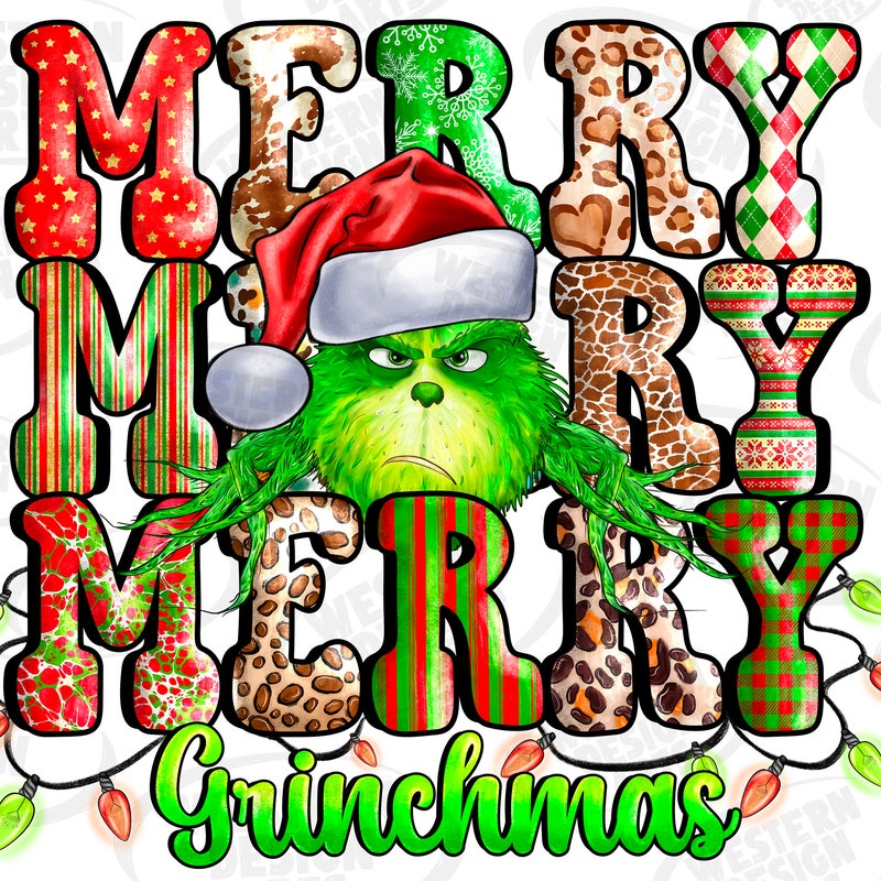 Merry Grinchmas Clipart - Etsy