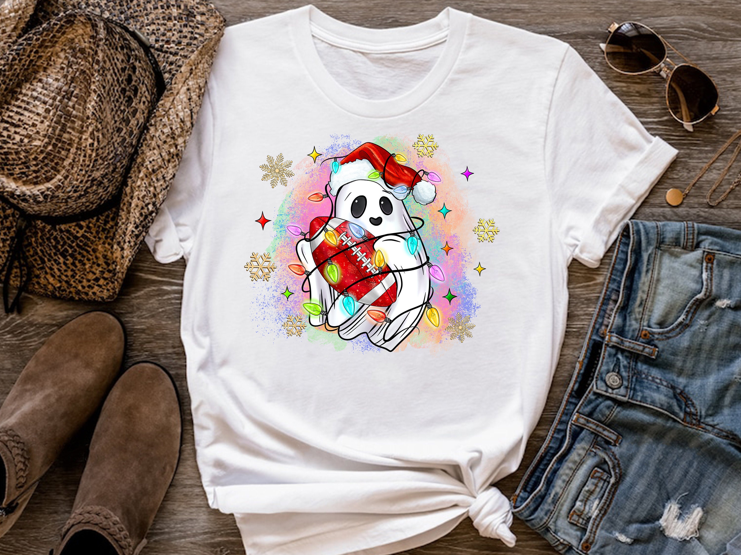 Ghost Play Football PNG Sublimatio Halloween Football Ghost - Etsy