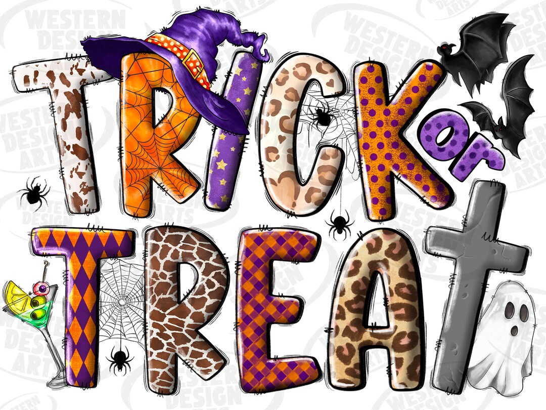Trick or Treat Png, Halloween PNG Design, Halloween Design, Pumpkin Png ...