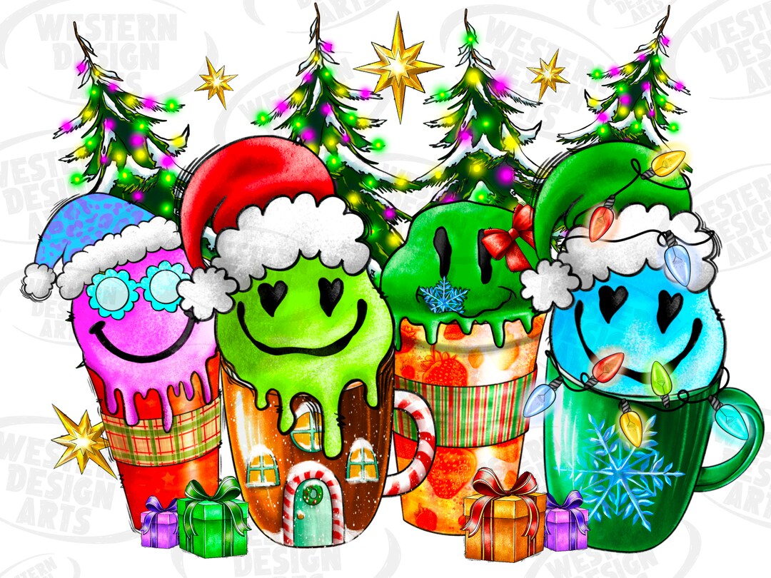 Smiley Face Coffee Design Png, Coffee Cups Png,smiley Face Design ...