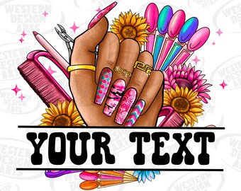 Kids Nail Art Your Text Png, Nail Technician, Nail Png, Sublimation ...