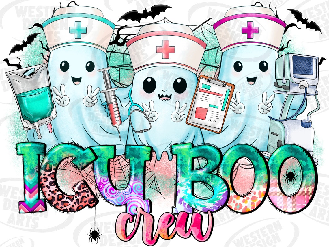 Icu Boo Crew Png Boo Boo Crew PNG Sublimation Designnurse - Etsy