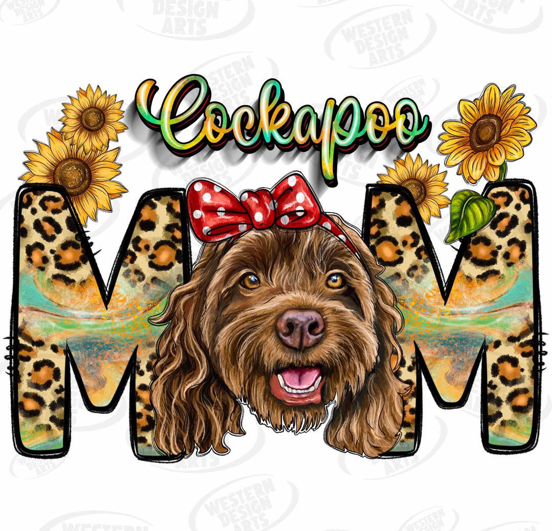 Cockapoo Mom Western Png Sublimation Design Download, Hand Drawn ...