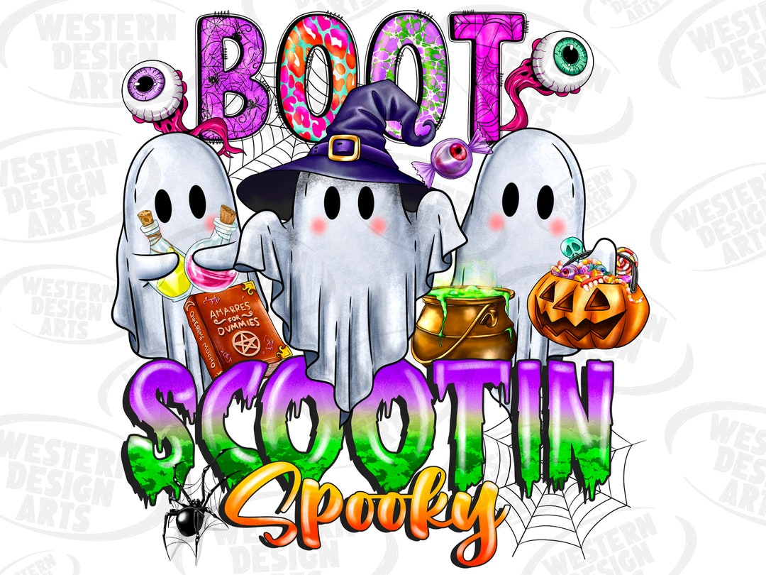 Buy Boot Scootin Spooky Png, Boo Haw PNG, Halloween PNG, Western ...