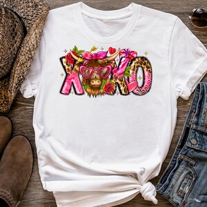 Valentine's Day Xoxo Cow Png Sublimation Design,valentine's Day Png ...