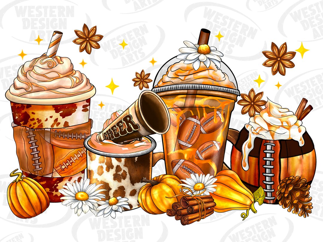 Cheer Coffee Cups Png, Cheer Life PNG File, Football PNG, Leopard ...