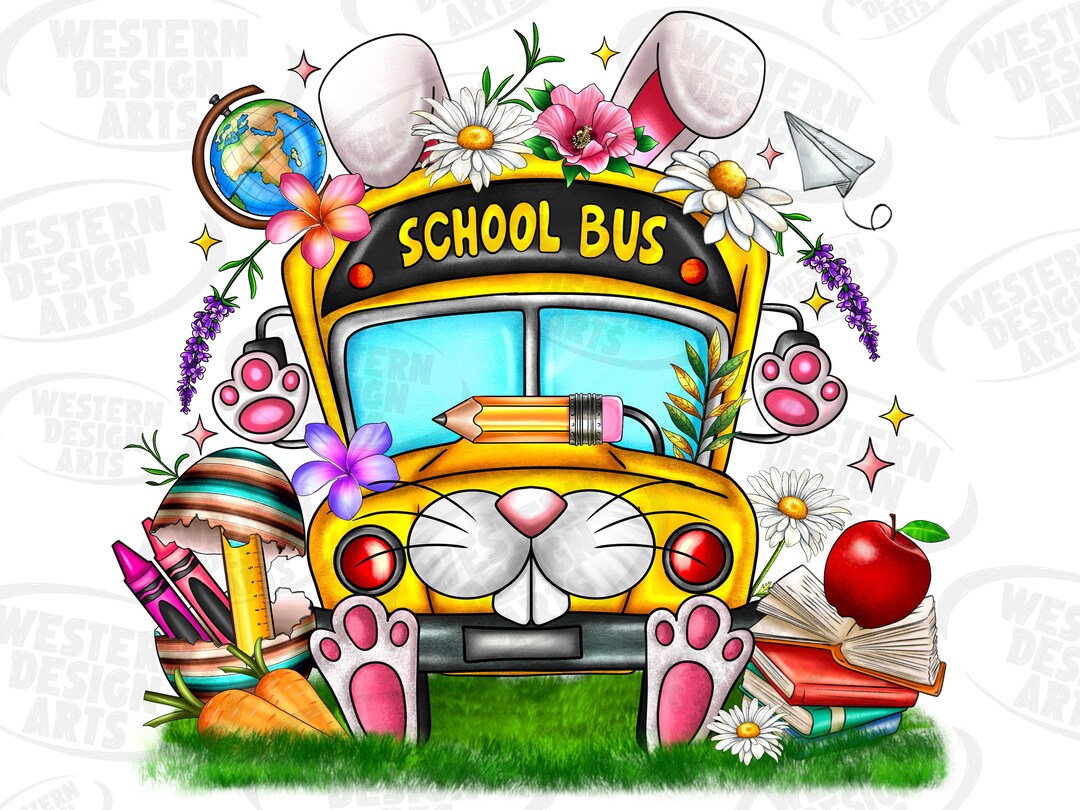 Easter Day School Bus Png Sublimation Design, Back to School Png ...