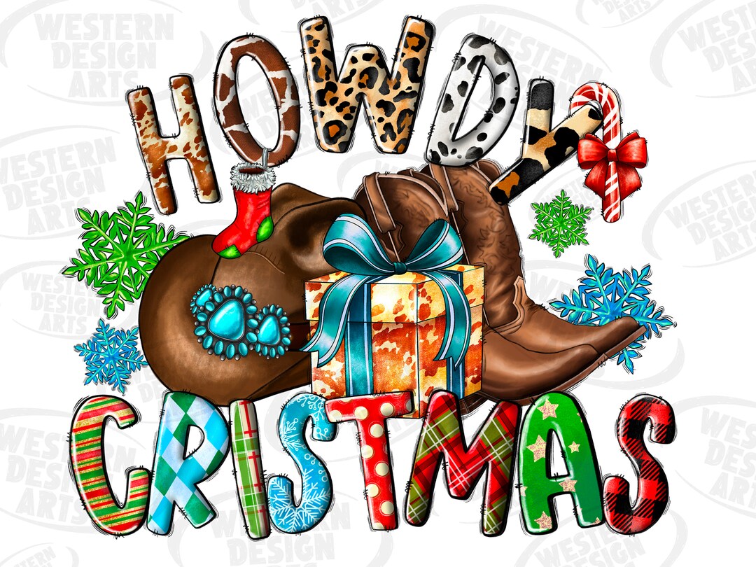 Howdy Christmas Png, Cowboy Santa Png, Western Christmas Png, Western ...