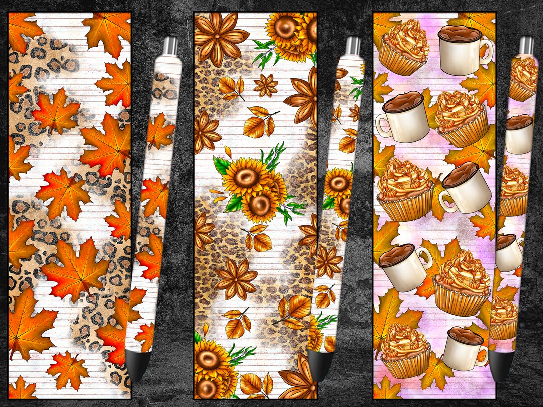 Fall Pen Wrap Png Sublimation Design, Fall Png, Pumpkin Png, Fall Pen ...