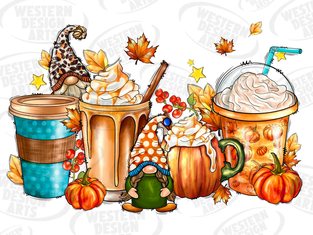 Autumn Coffee Cup Png Sublimation Design,coffee Cups Png,fall Design ...