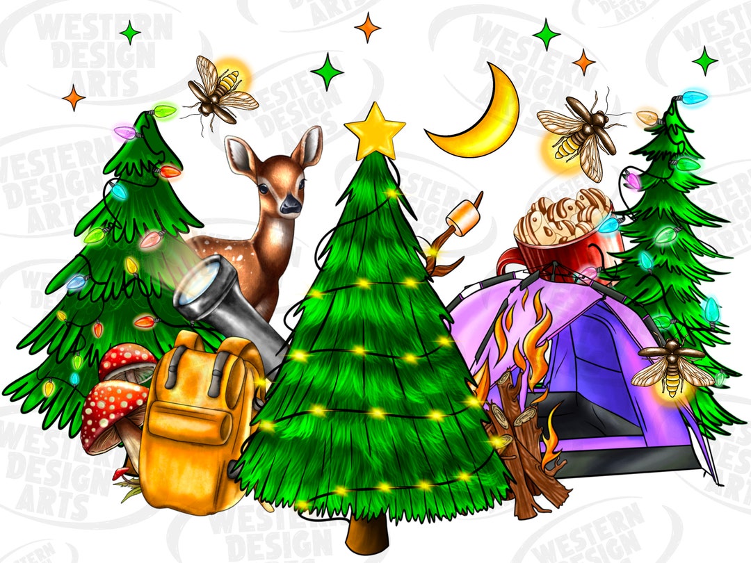 Christmas Tree Camp Png, Western Png, Camp, Camper Design,camp Life ...