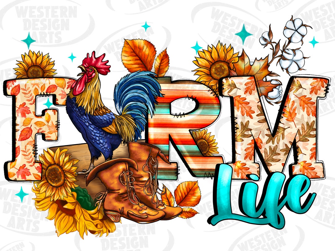 Farm Life Png Sublimation Design Download, Farm Barn Png, Farm Love Png ...