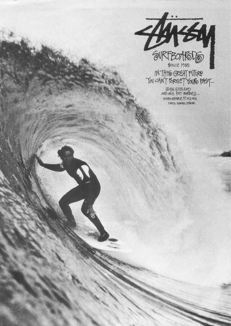 Vintage Stussy Poster Ocean Print Classic Stussy Design Surf Culture ...