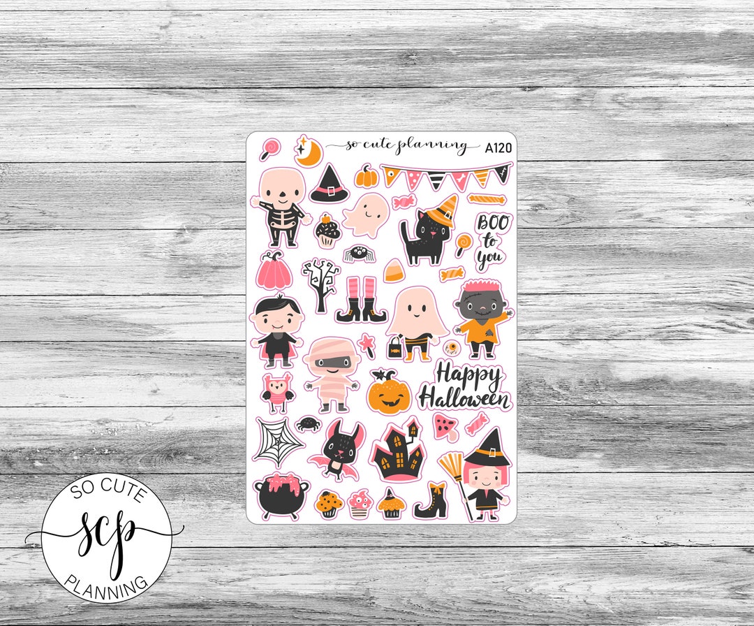 October Deco Stickers, Planner Stickers, Scrapbooking, Bullet Journals ...