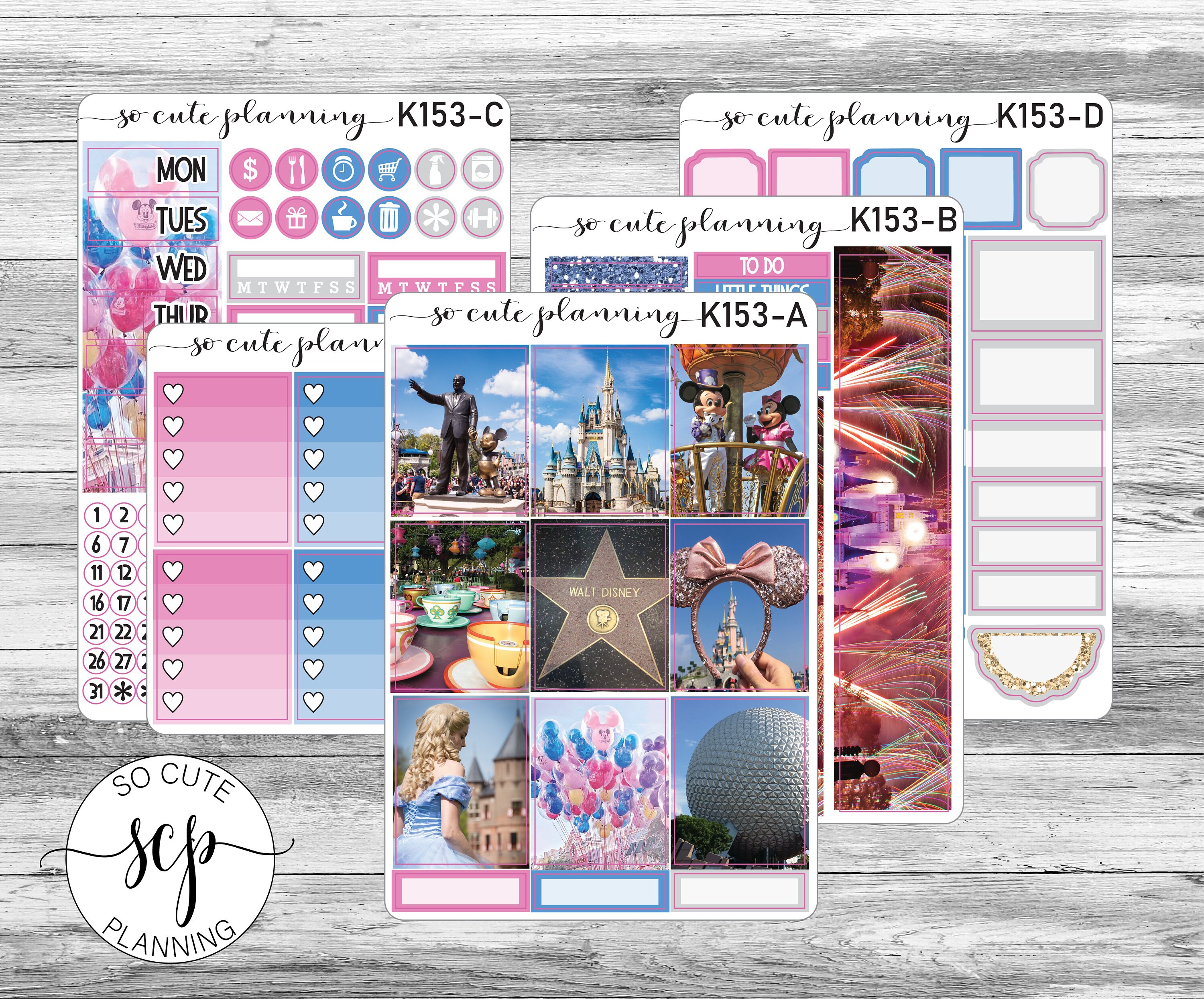 Disney Photo Kit Stickers Planner Stickers Scrapbooking - Etsy