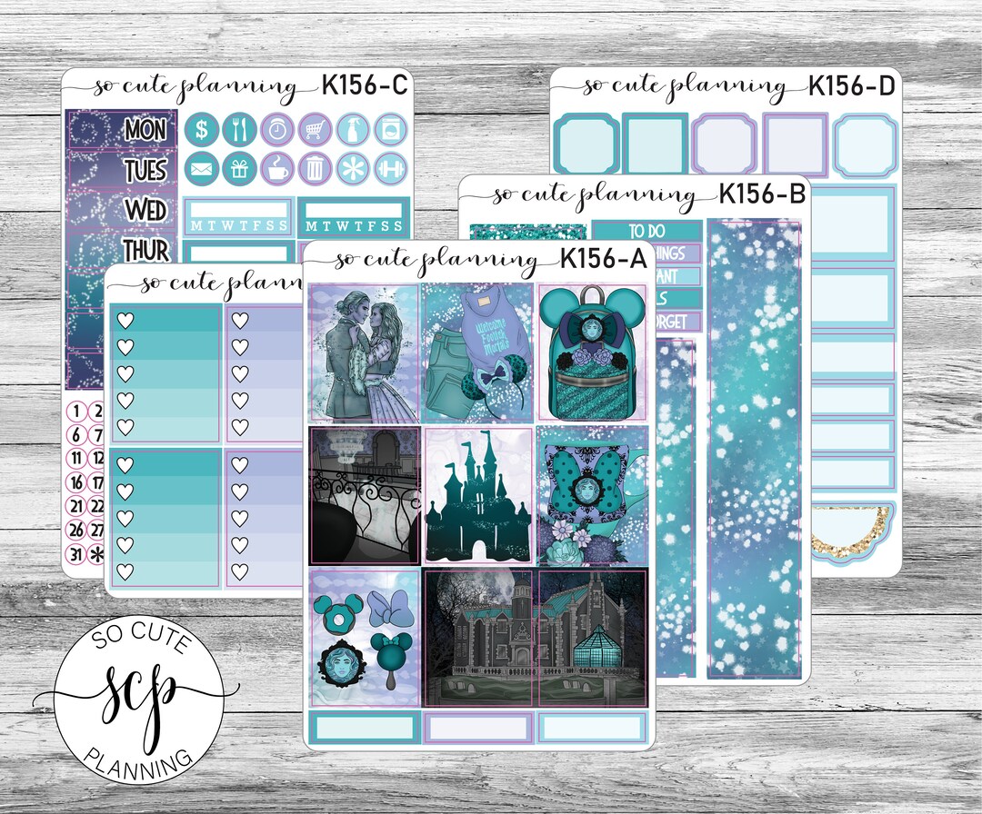Haunted Mansion Kit Stickers, Planner Stickers, Scrapbooking, Bullet ...