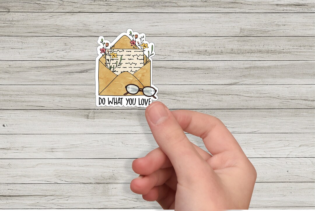 Do What You Love Reading Waterproof Sticker, Water Bottle Sticker ...