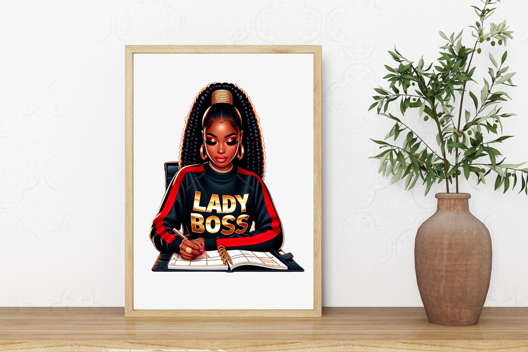 Lady Boss Fashion Wall Art, Unframed Sign, Mother's Day Sign, Desk Art ...