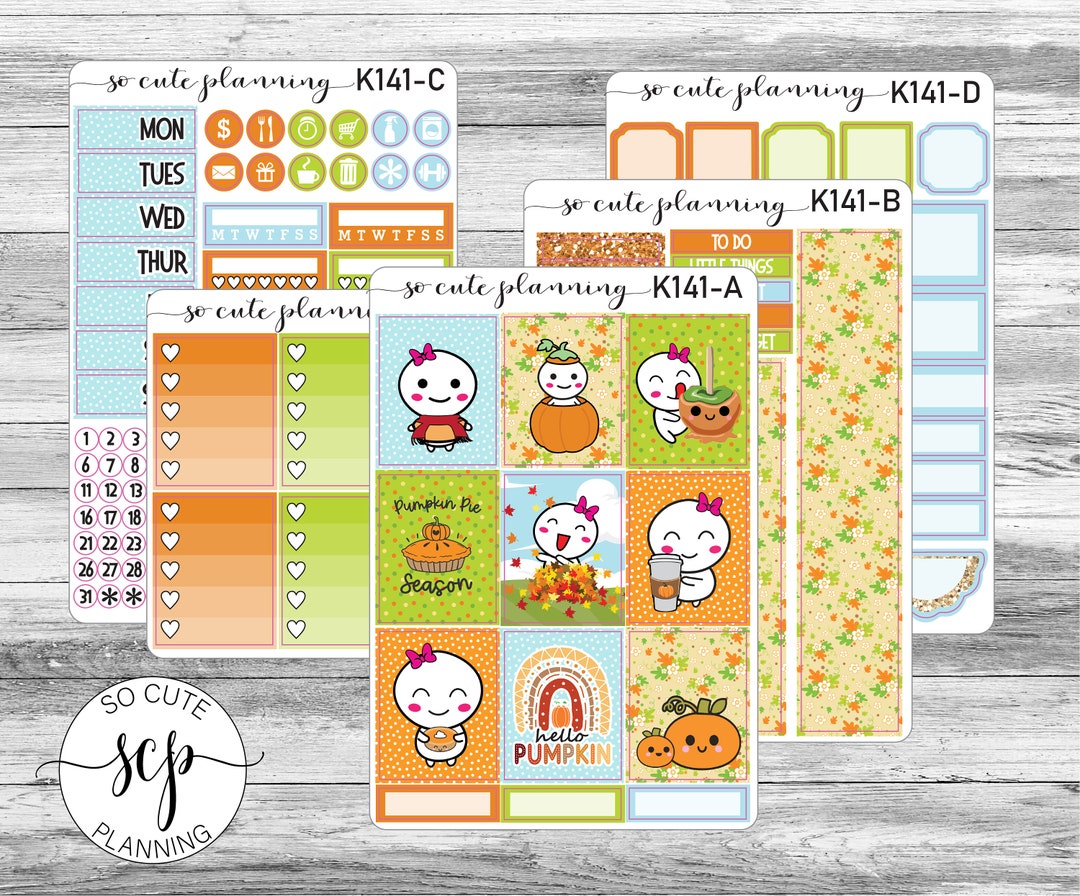 Mello Fall Weekly Kit Stickers Planner Stickers - Etsy