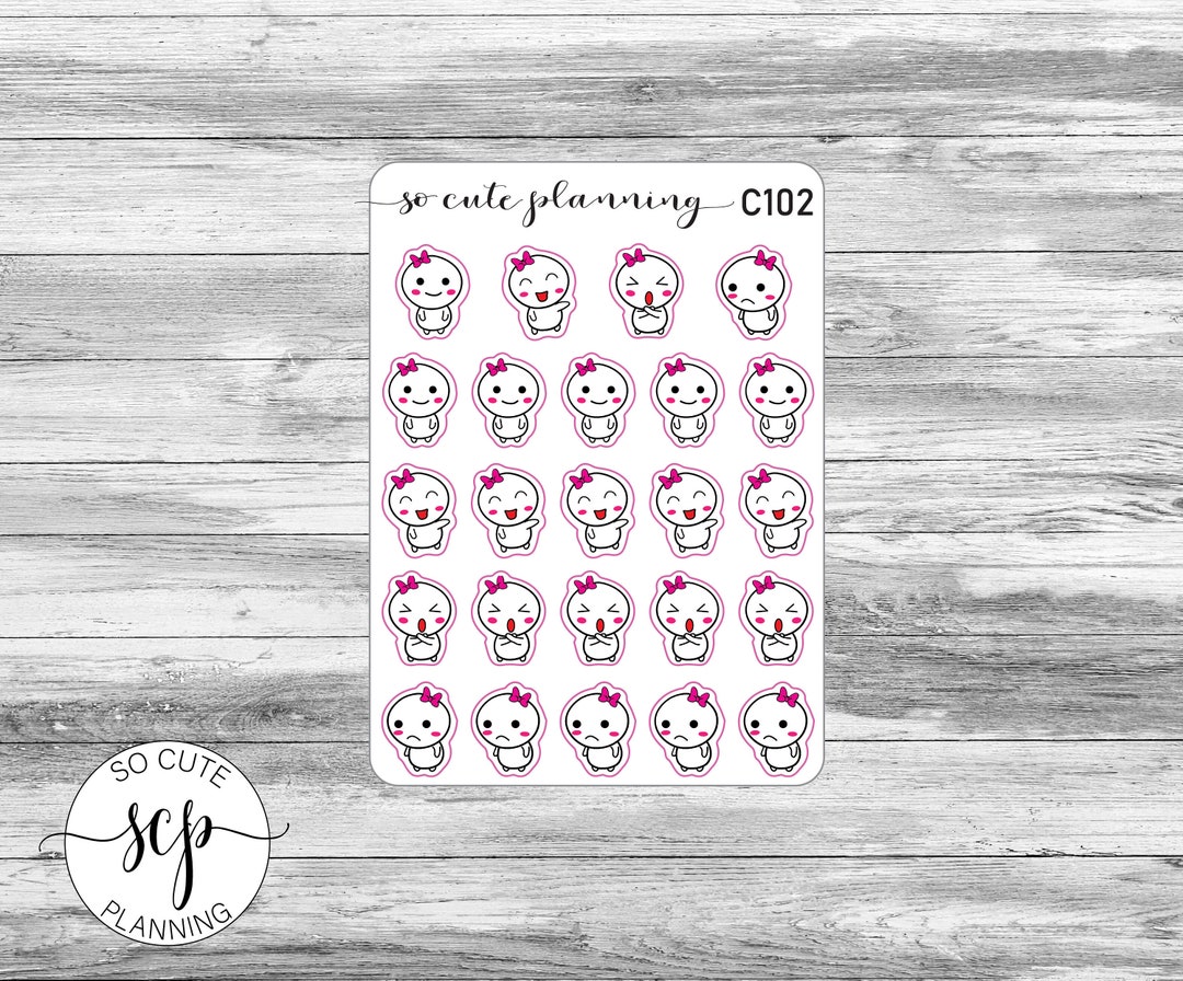 Mello Emotions Stickers, Character Kawaii Stickers, Planner Stickers ...