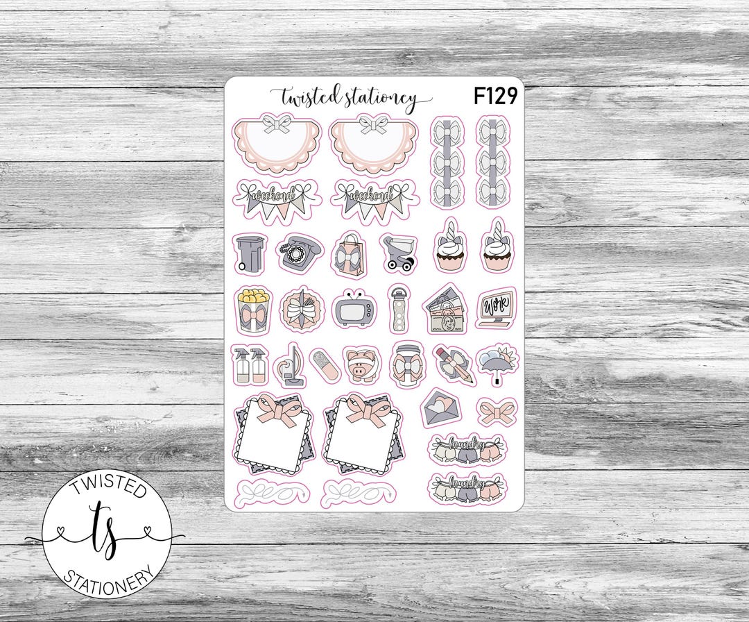 Neutral Icons Functional Stickers, Planner Stickers, Scrapbooking ...