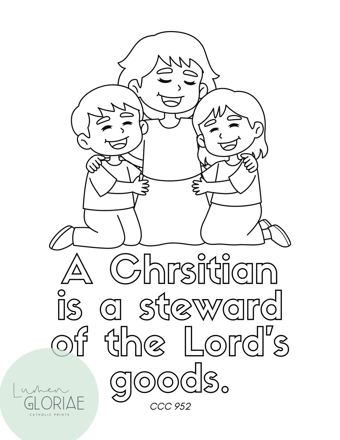 Catechism of the Catholic Church Children's Coloring Page - Etsy