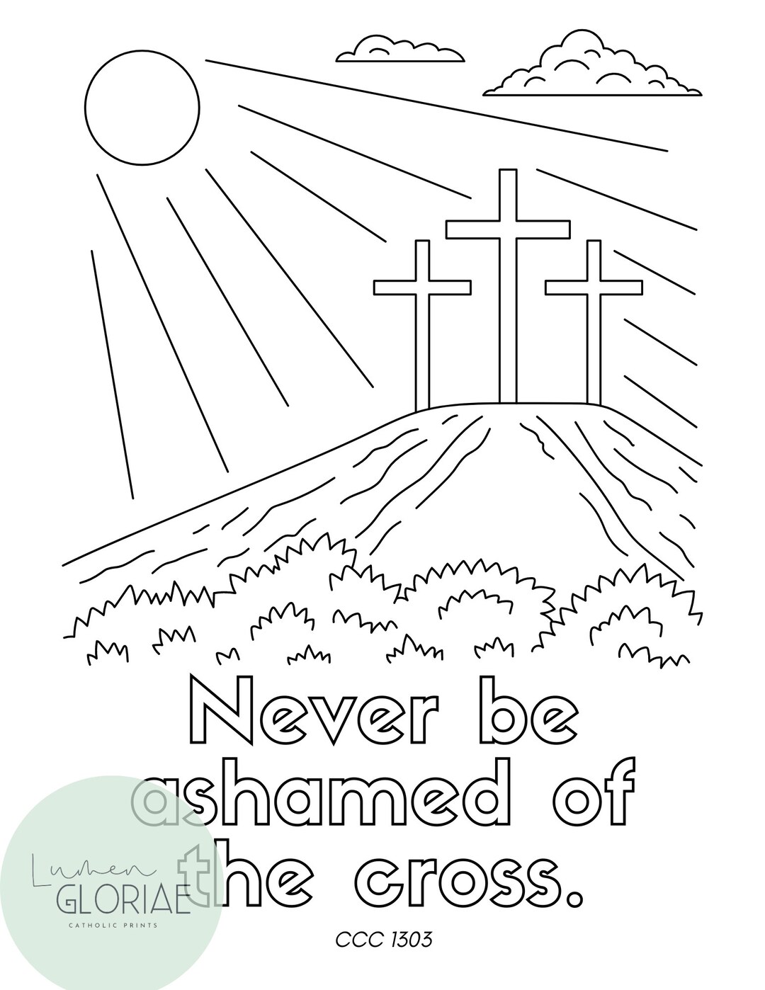 Catechism of the Catholic Church Children's Coloring Page - Etsy