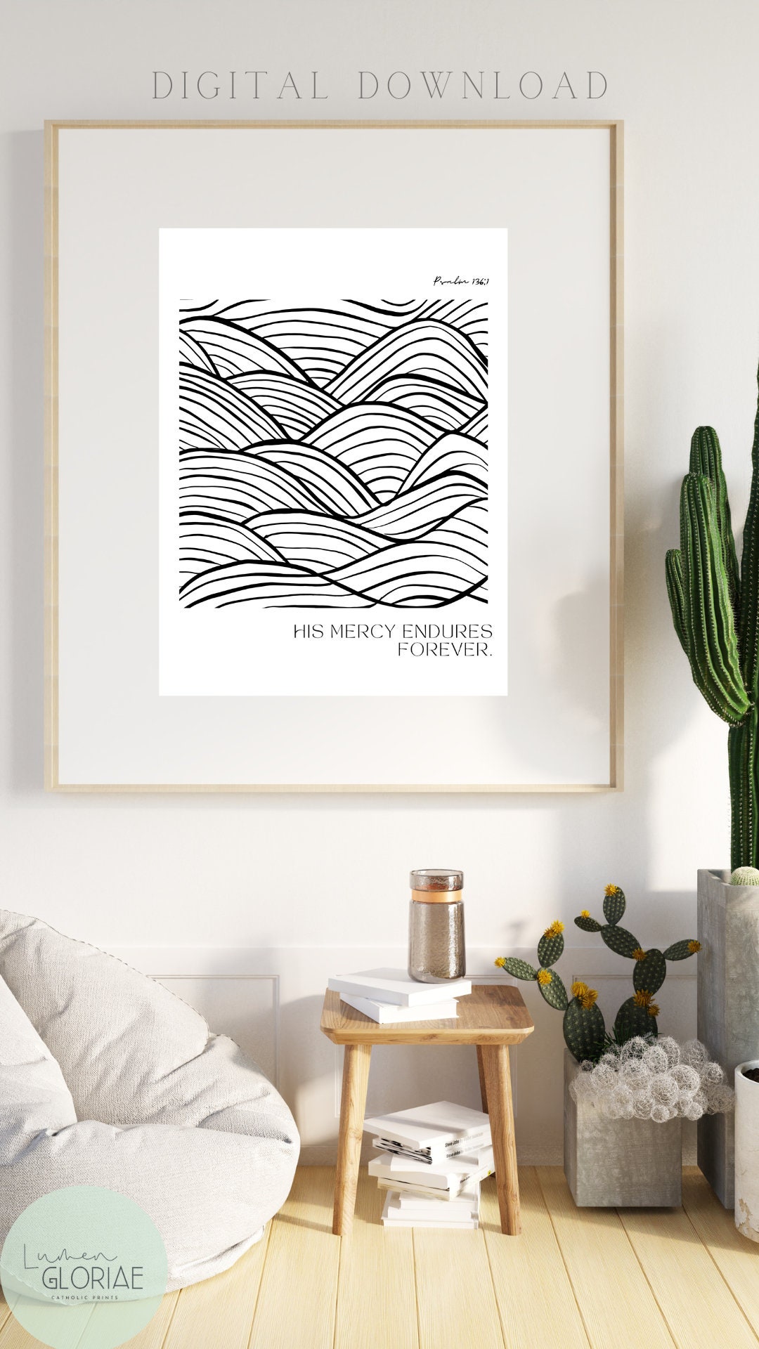 PRINTABLE | Catholic Christian Bible Verse| "his Mercy Endures Forever ...