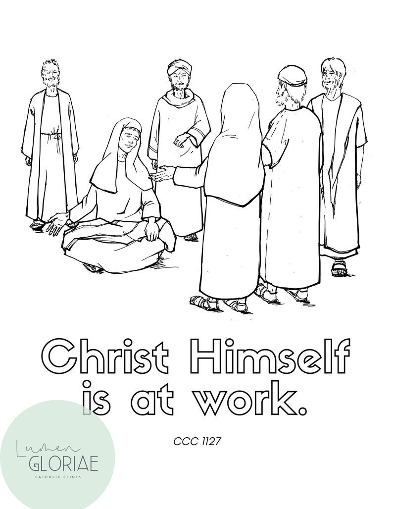 Catechism of the Catholic Church Children's Coloring Page - Etsy