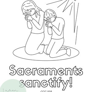 Catechism of the Catholic Church Children's Coloring Page - Etsy