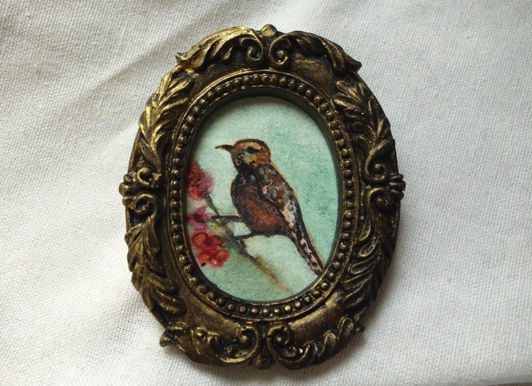 Small Watercolor Painting of a Bird, Little Bird Painted in a Handmade ...