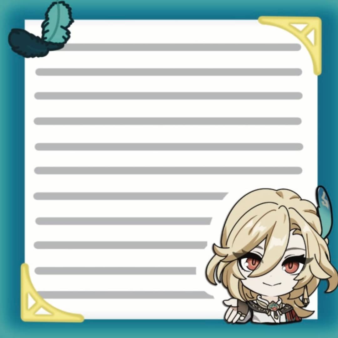 Genshin Impact Sticky Notes - Etsy