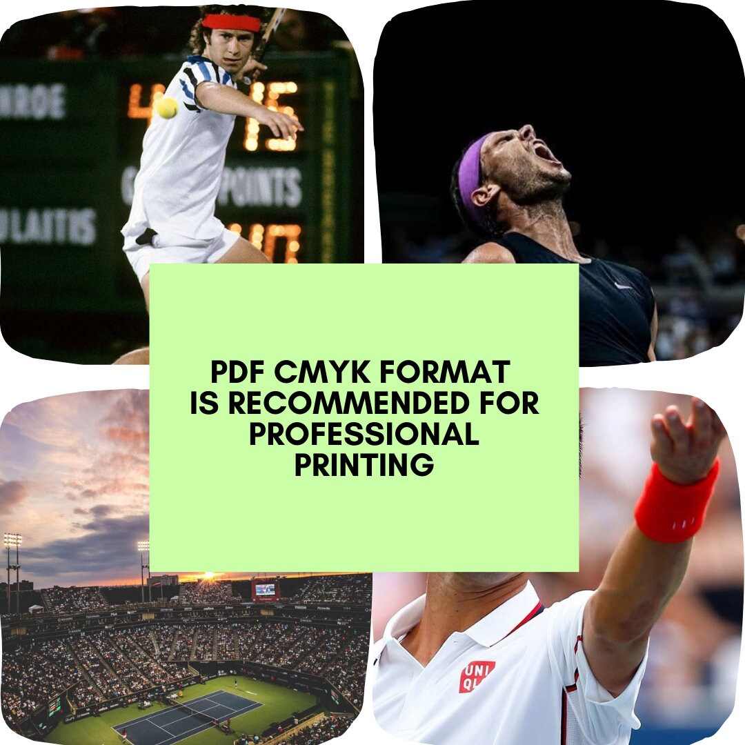 Jimmy Connors Tennis Legend Poster - Vintage Style Wall Art (digital ...