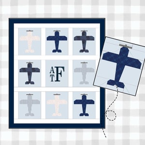 Biplane Blitz FPP & Quilt Pattern | Finished Size: 42"x48" | Vintage ...