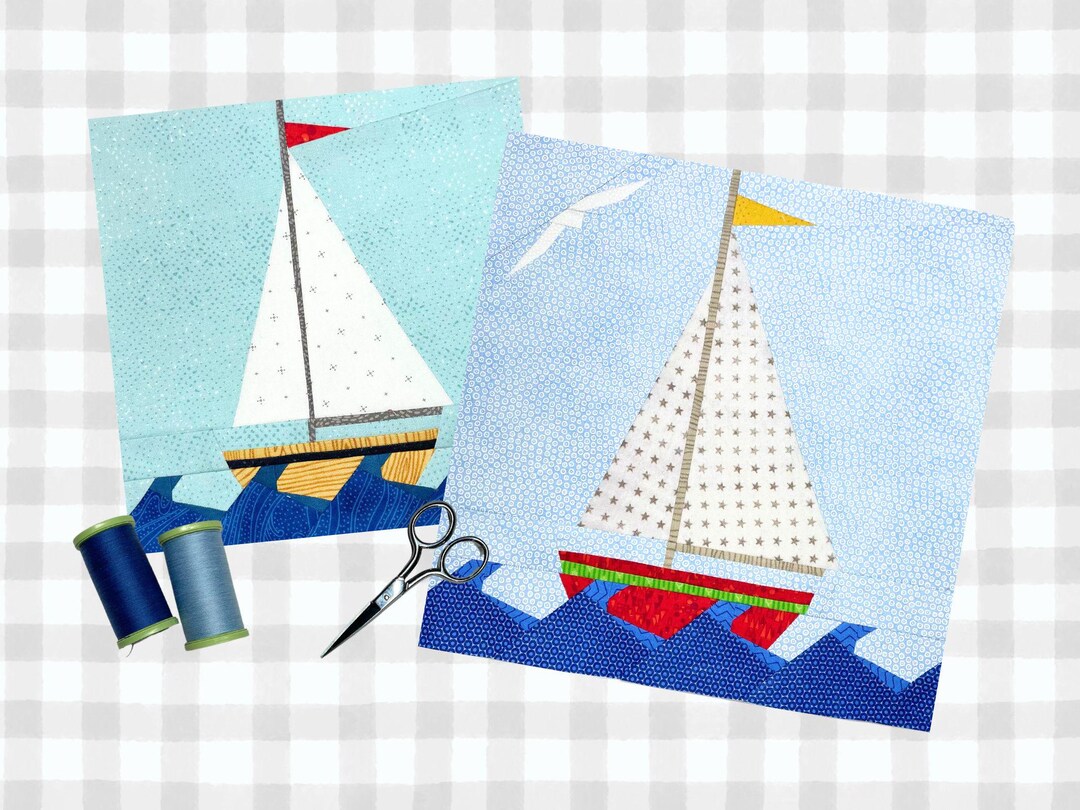 Sea Breeze Sailboat FPP Pattern | 2 Versions/sizes | Foundation Paper ...