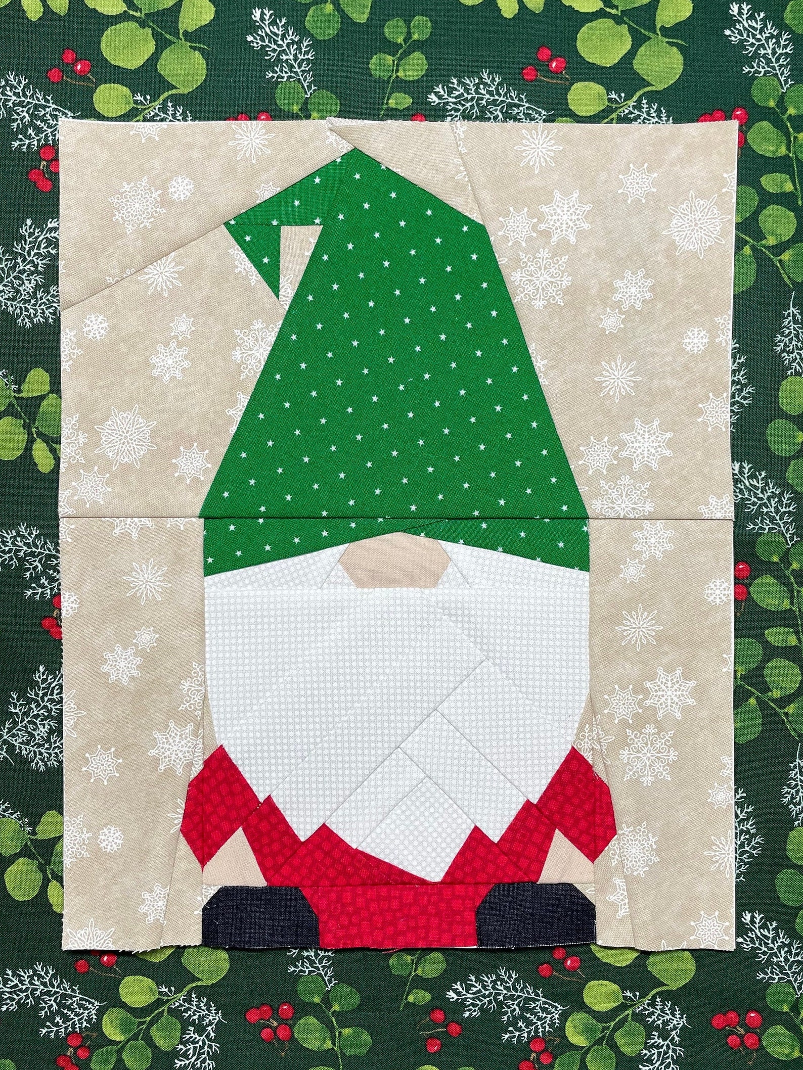 Gnome "bodkin" FPP Pattern | 8”x10” Block Foundation Paper Piecing ...