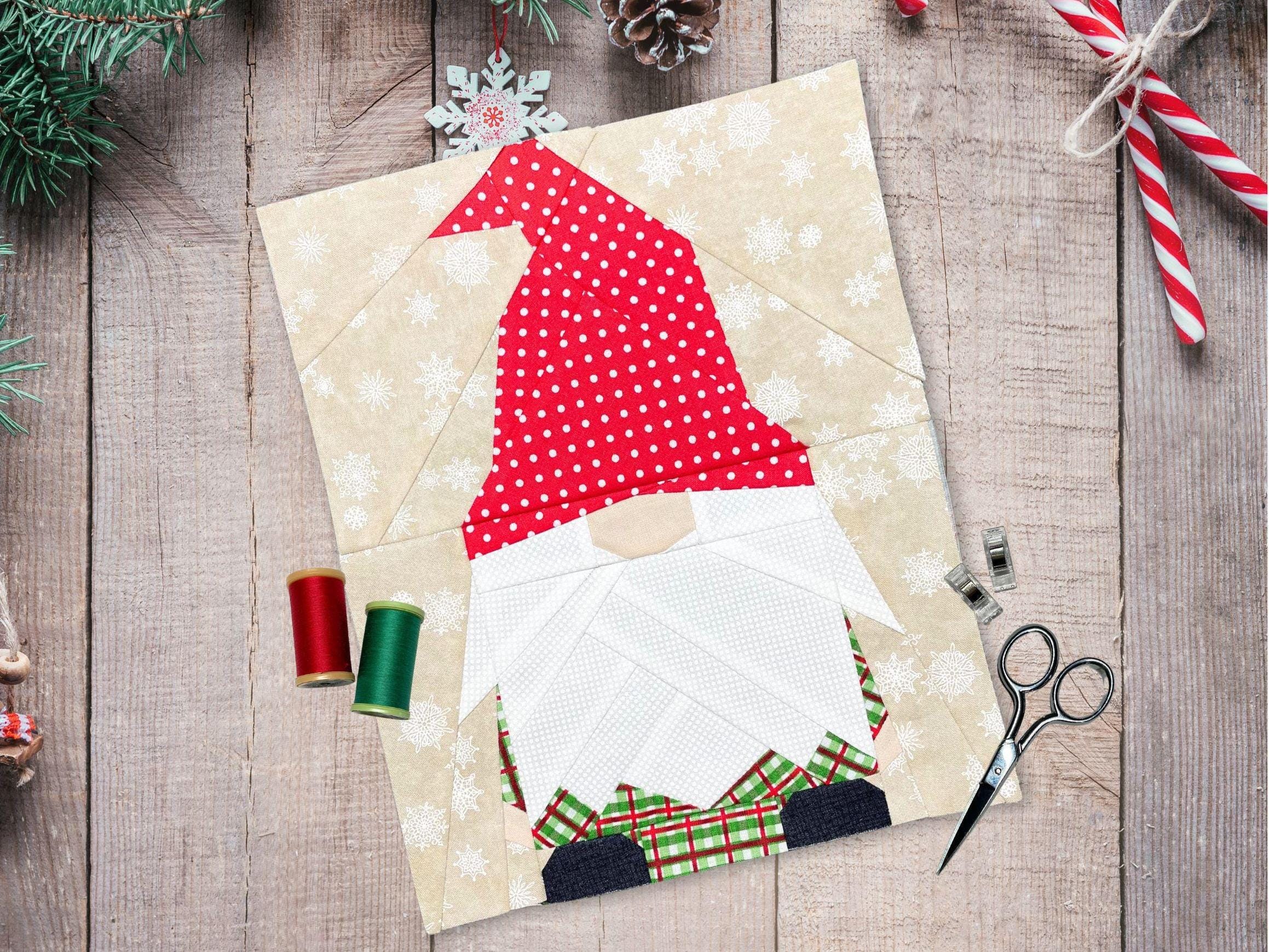 Alfwin the Gnome FPP Pattern | 8”x10” Foundation Paper Pieced Quilt ...