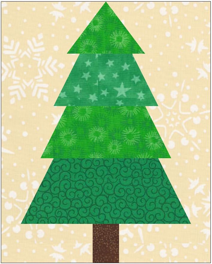 Pine Tree FPP Pattern | 2 Designs | Foundation Paper Pieced Quilt Block ...