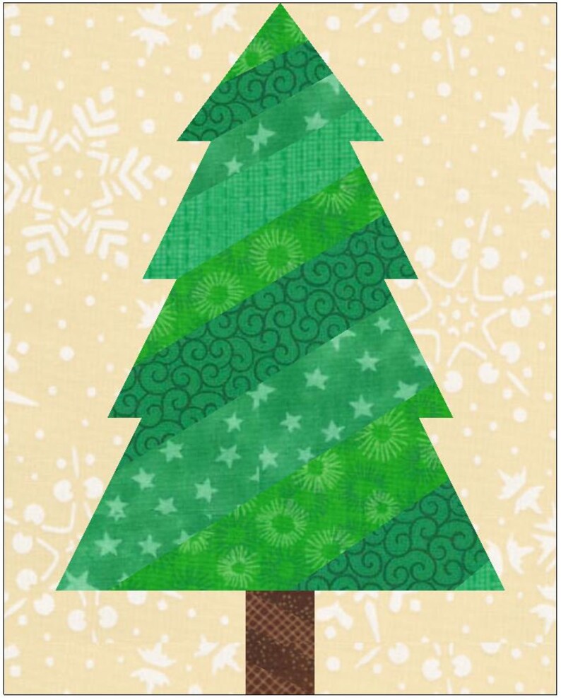 Pine Tree FPP Pattern | 2 Designs | Foundation Paper Pieced Quilt Block ...