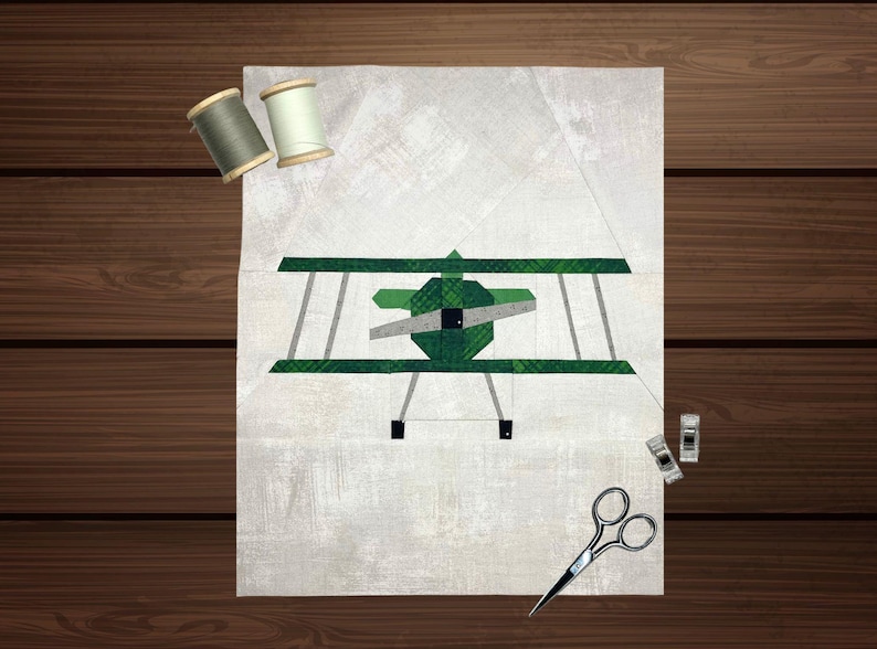 Biplane Blitz Airshow FPP & Quilt Pattern | Finished Size: 50"x64 ...