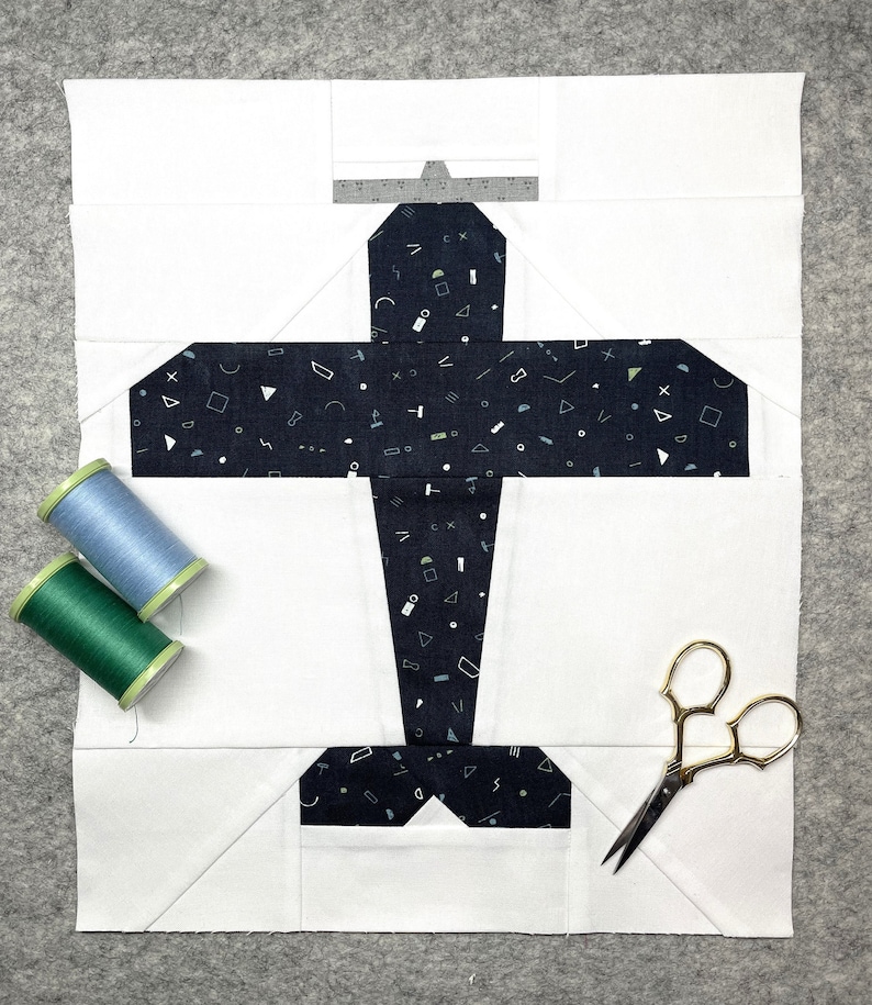 Biplane Blitz FPP & Quilt Pattern | Finished Size: 42"x48" | Foundation ...